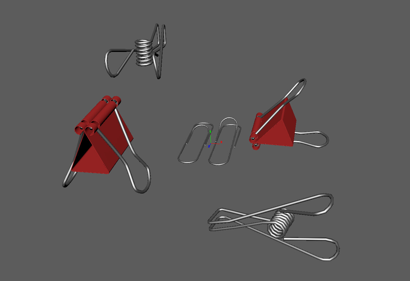 ArtStation - Paper clips and clips 3D Model | Resources