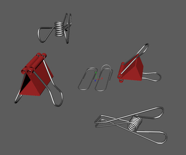 ArtStation - Paper clips and clips 3D Model | Resources