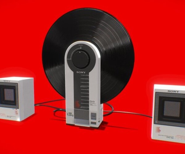 ArtStation - SONY PS-F5 Flamingo & SONY APM-090 Amplifier - 3D Model ...