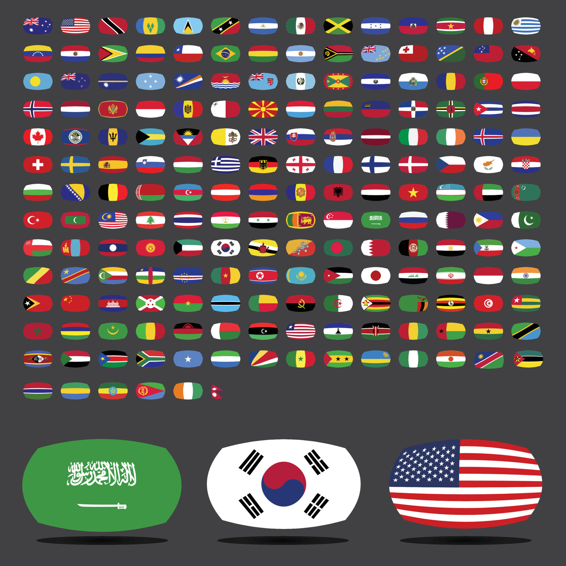 ArtStation - World flags icons. EPS Template File | Artworks