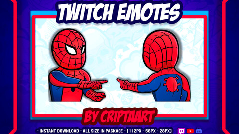 ArtStation - Twitch Emote / Spider Man Meme Emote / Avengers Emote ...