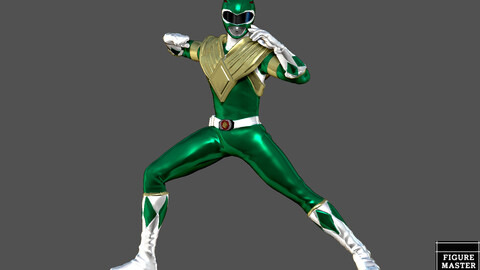ArtStation - GREEN RANGER MIGHTY MORPHIN POWER RANGERS CHARACTER 3D ...