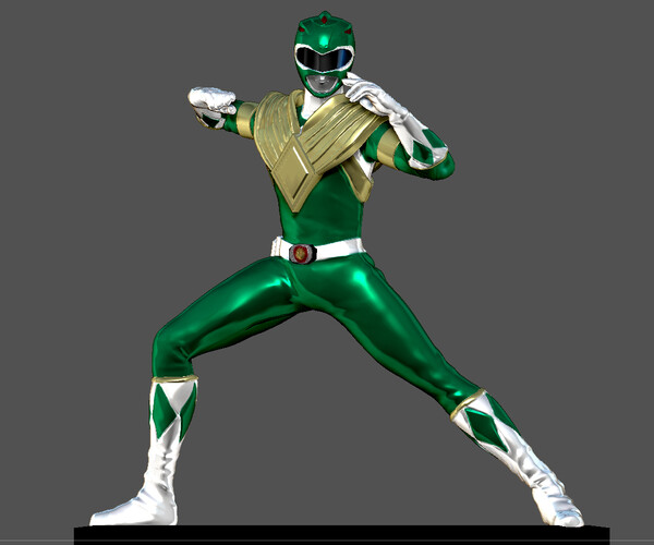 ArtStation - GREEN RANGER MIGHTY MORPHIN POWER RANGERS CHARACTER 3D ...