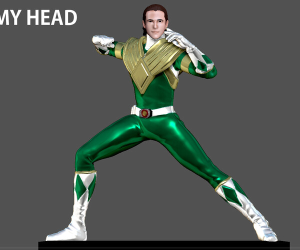 ArtStation - GREEN RANGER MIGHTY MORPHIN POWER RANGERS CHARACTER 3D ...