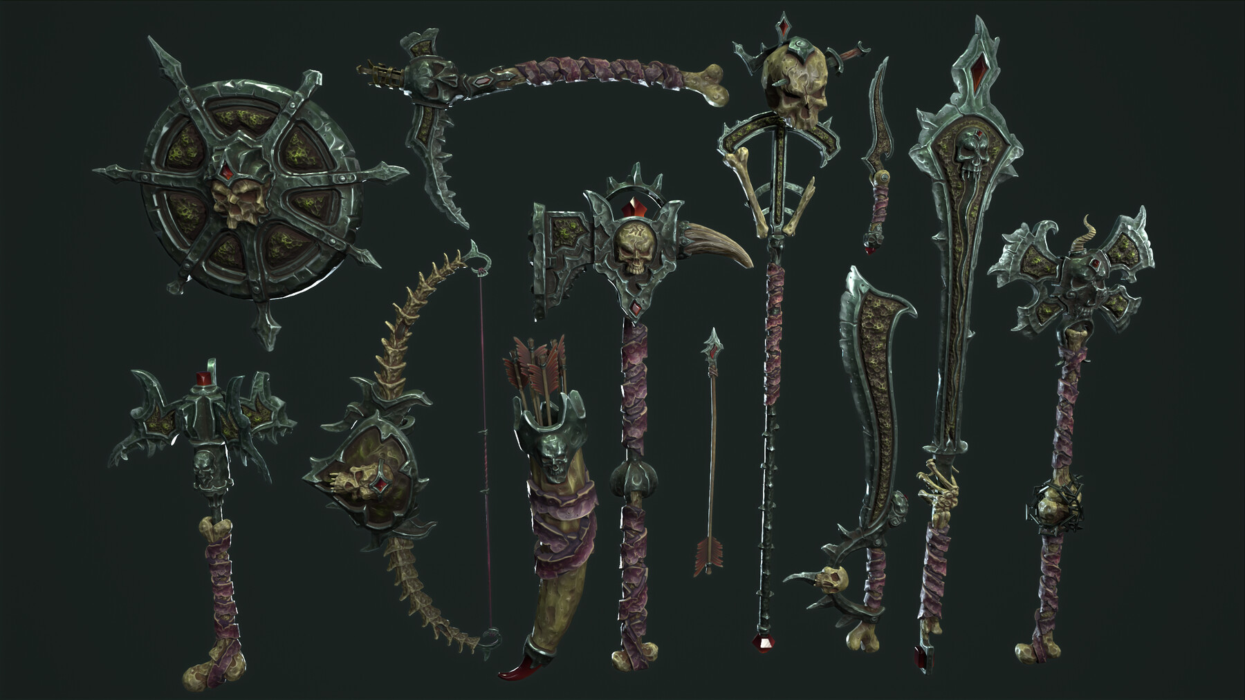 ArtStation - Fantasy undead weapons collection | Game Assets