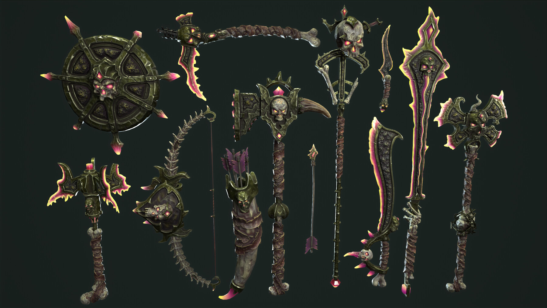ArtStation - Fantasy undead weapons collection | Game Assets