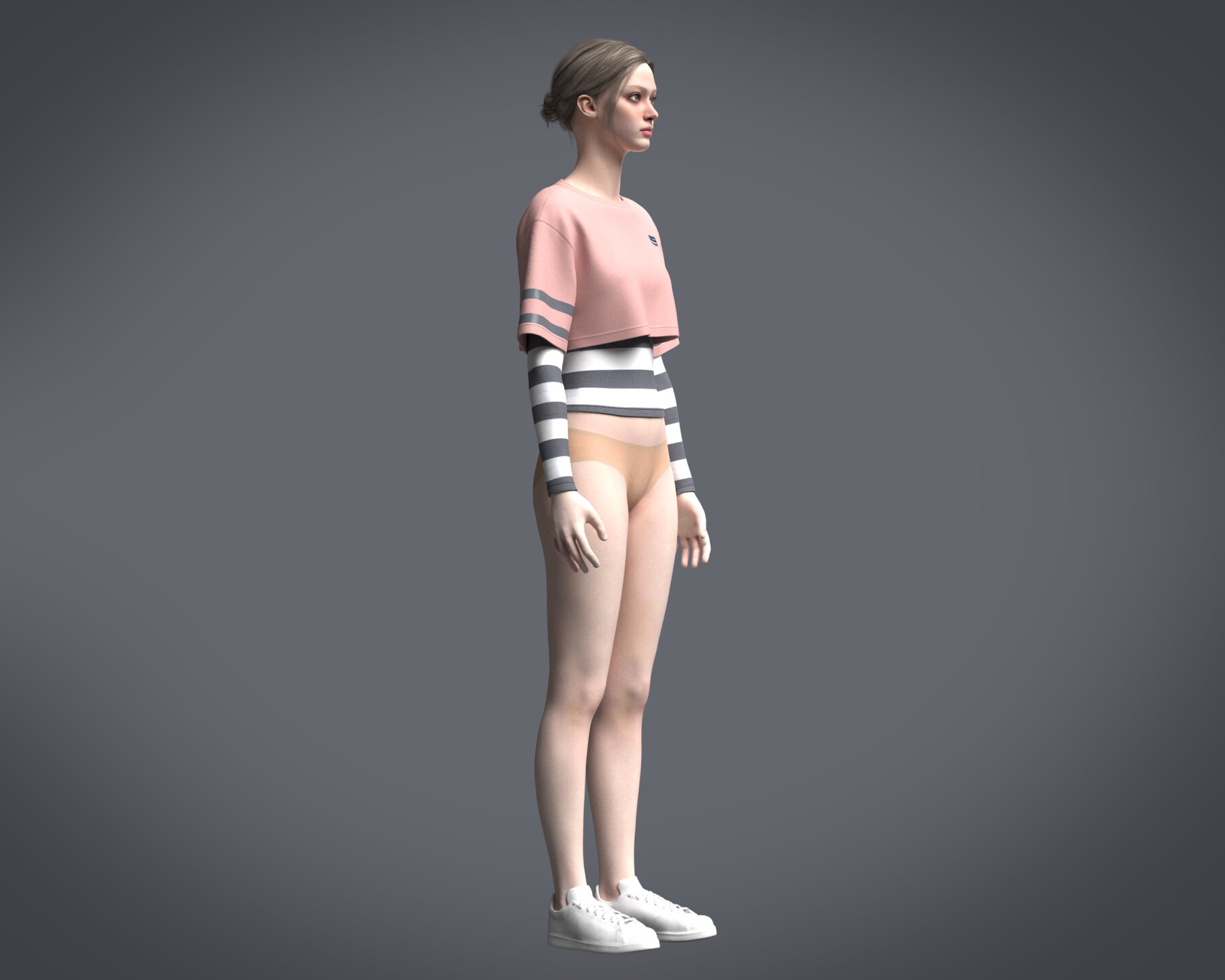 ArtStation - Girls Pink Regular fit Round neck Tops | Resources