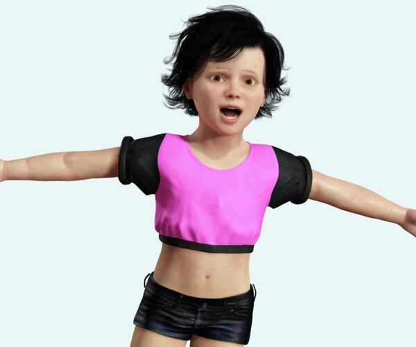 ArtStation - Realistic Girl child | Game Assets