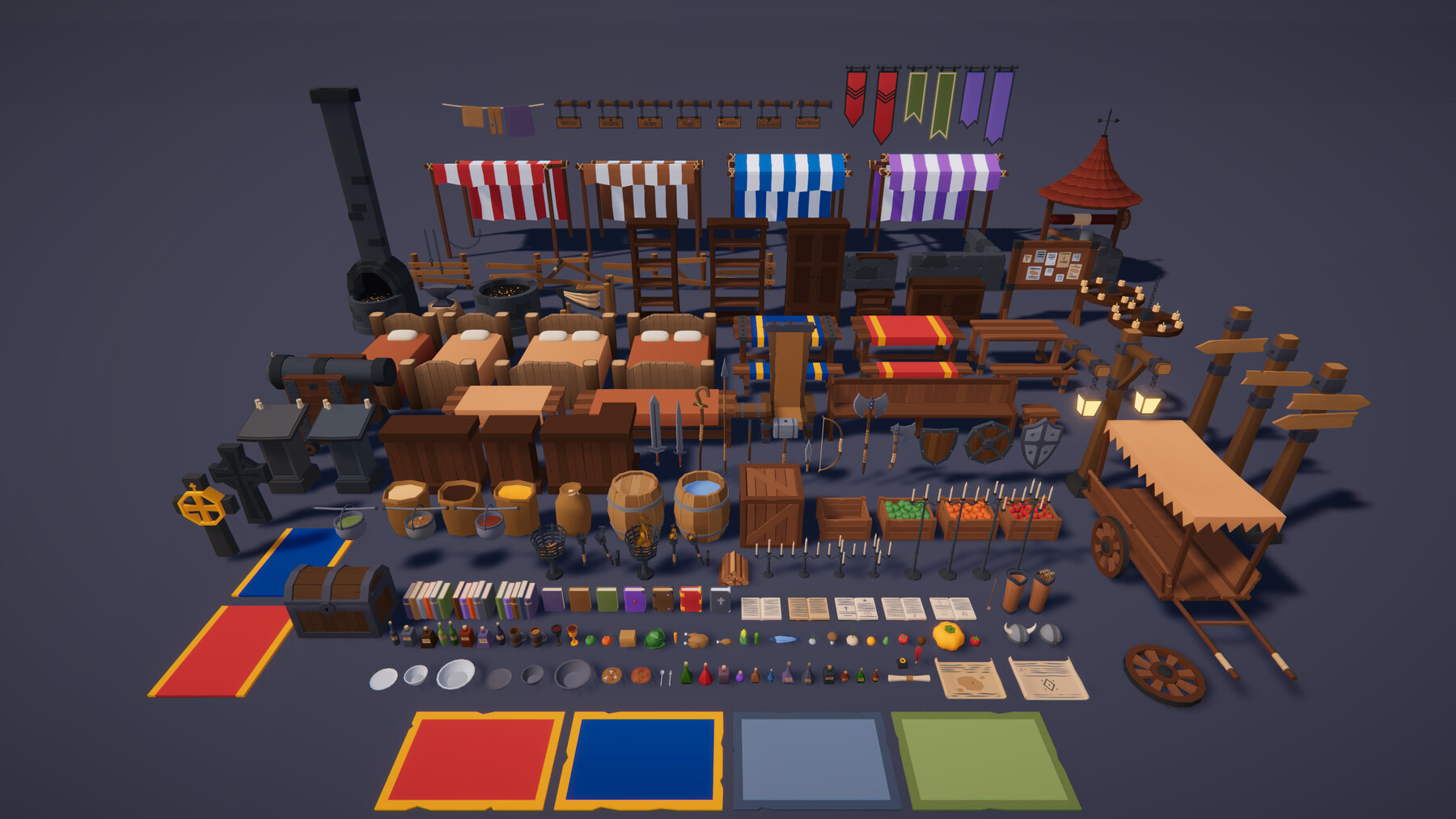 ArtStation - Low Poly Medieval Village Vol.2 asset for Unity 3D | Game Assets