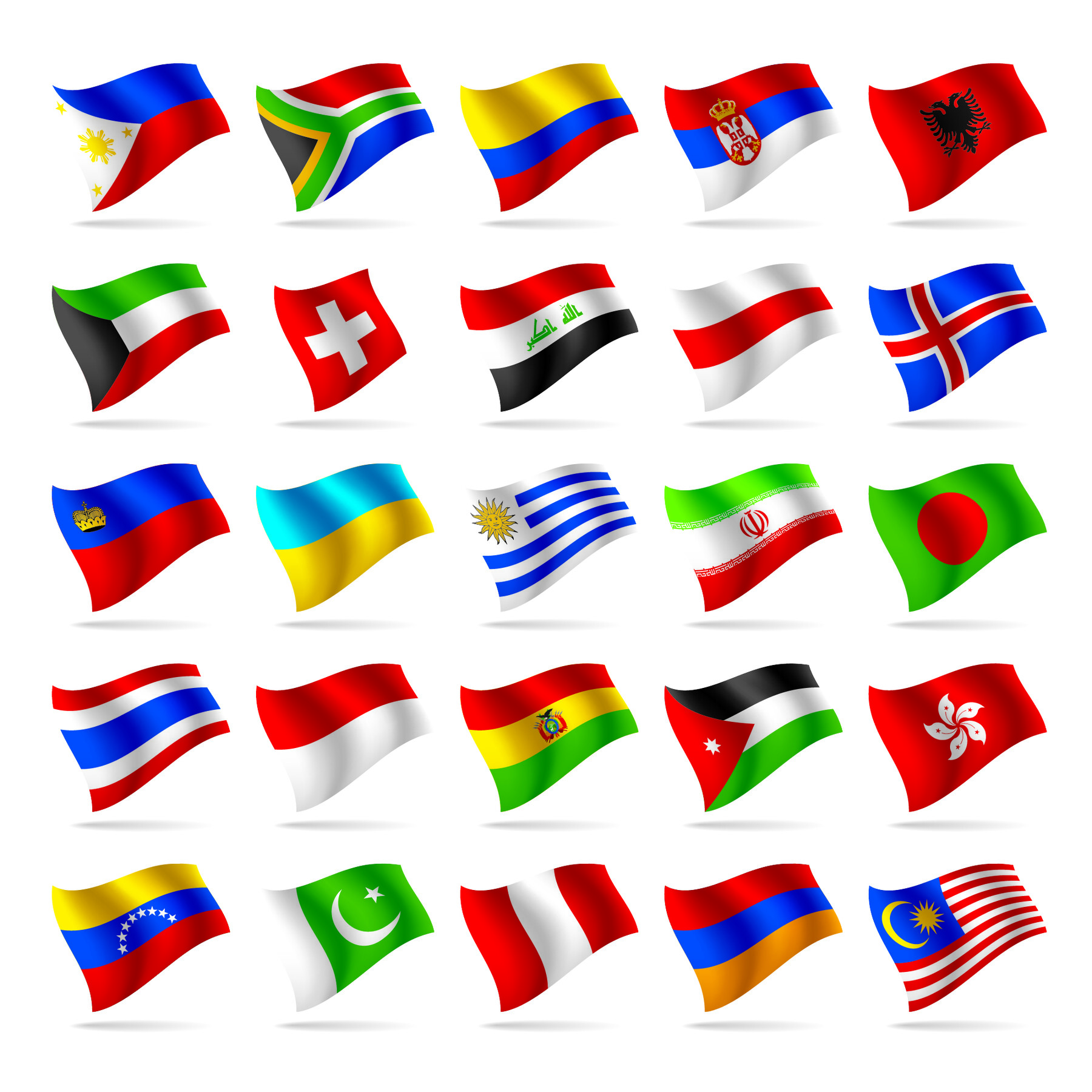 ArtStation - Different World Flags elements. EPS Template File | Artworks