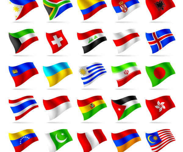 ArtStation - Different World Flags elements. EPS Template File | Artworks