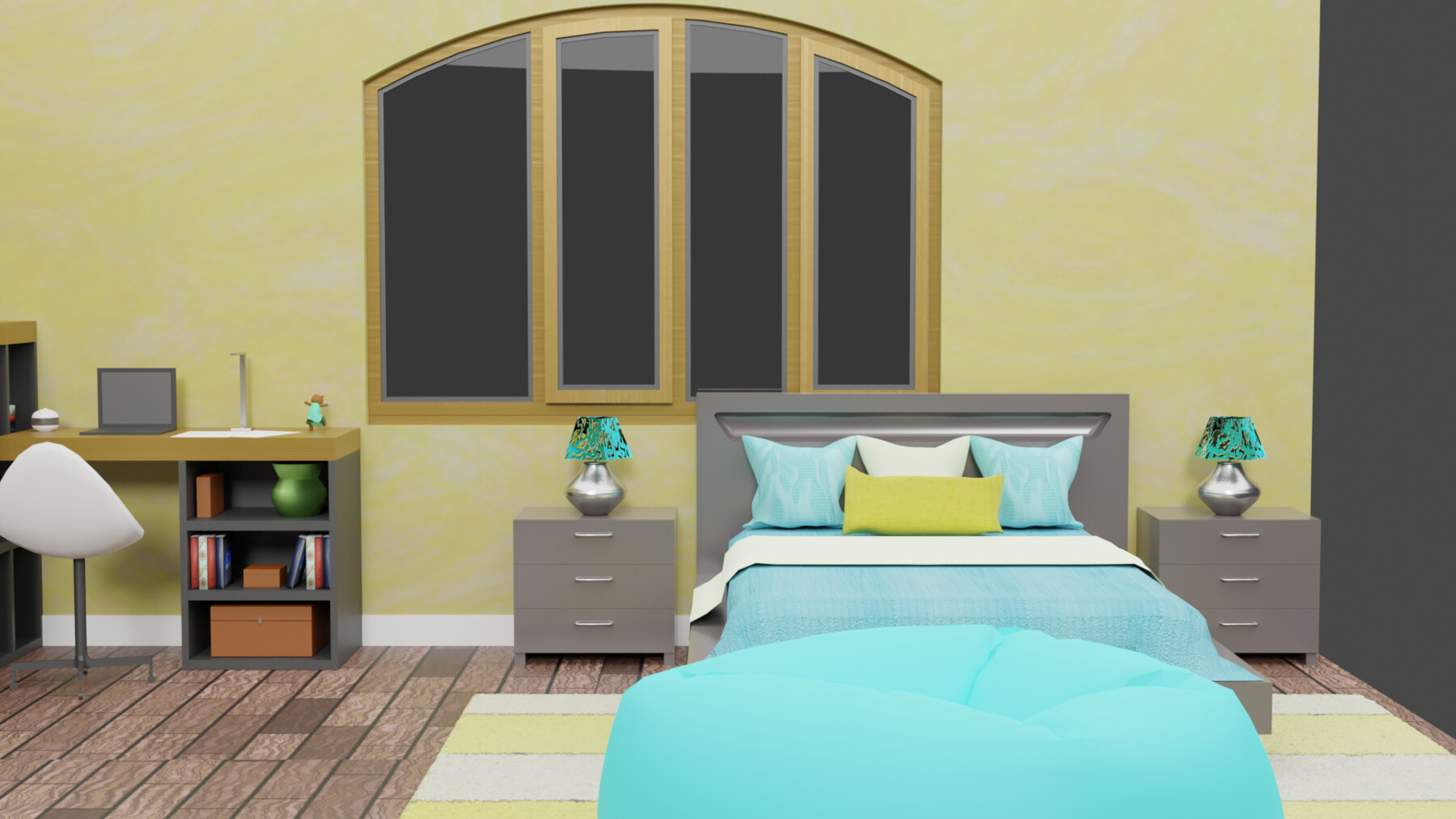 ArtStation - Jihye's Bedroom 3D Model | Game Assets