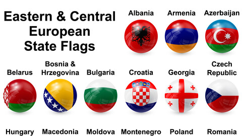 ArtStation - Eastern central european state flags. EPS Template File ...