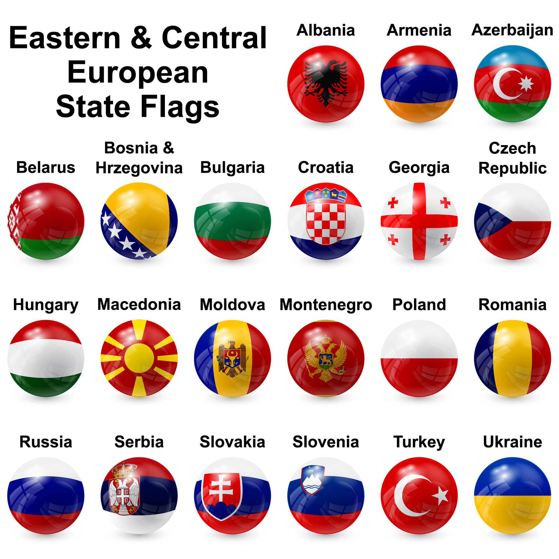 ArtStation - Eastern central european state flags. EPS Template File ...