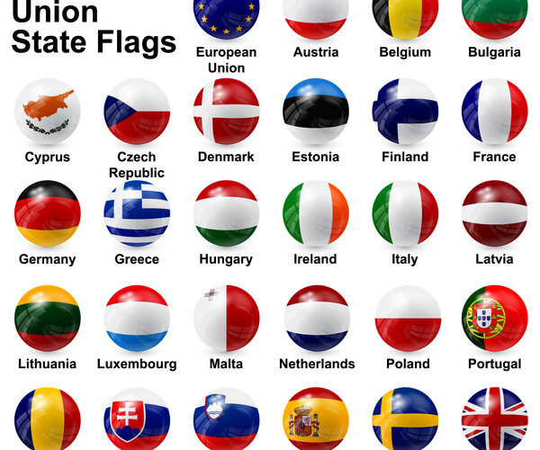 ArtStation - European union state flags. EPS Template File | Artworks