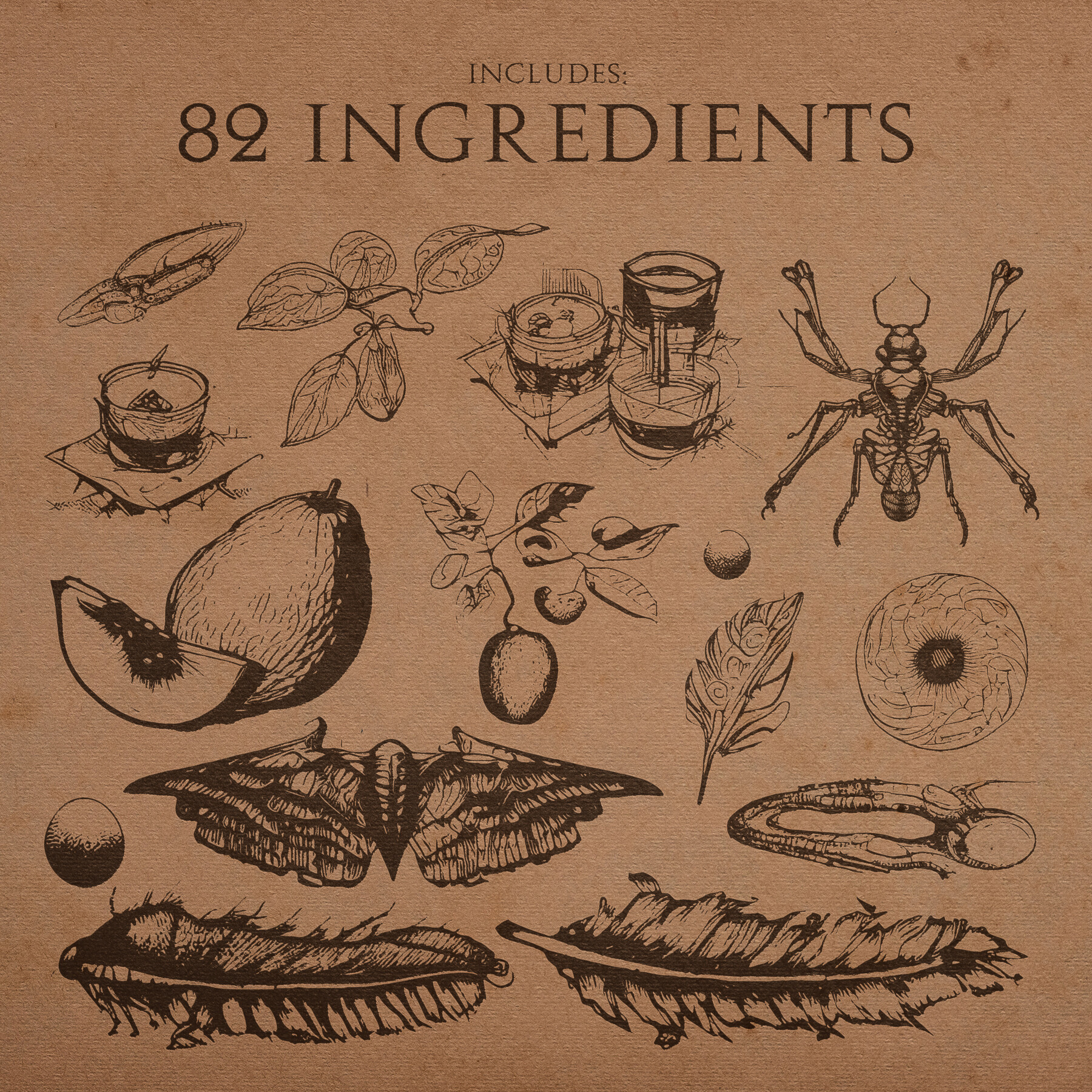 ArtStation - Potion Book Graphic Pack | Game Assets