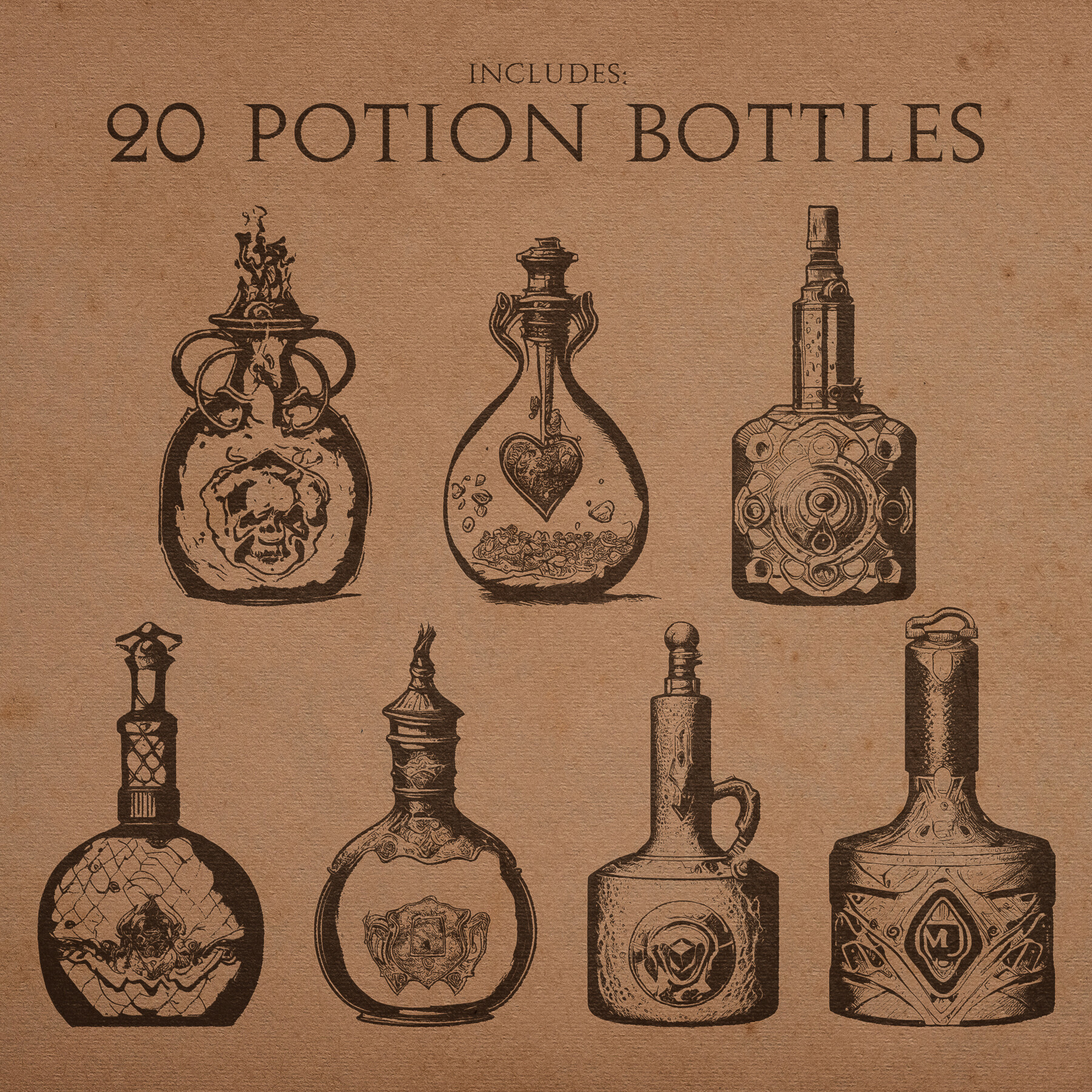 ArtStation - Potion Book Graphic Pack | Game Assets