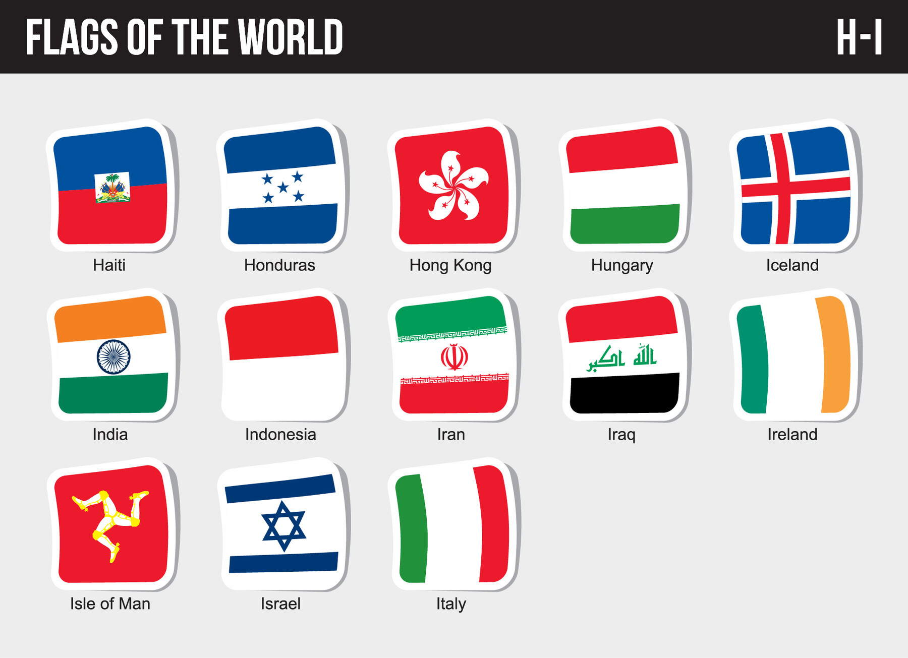 ArtStation - World flags stickers design. EPS Template File | Artworks