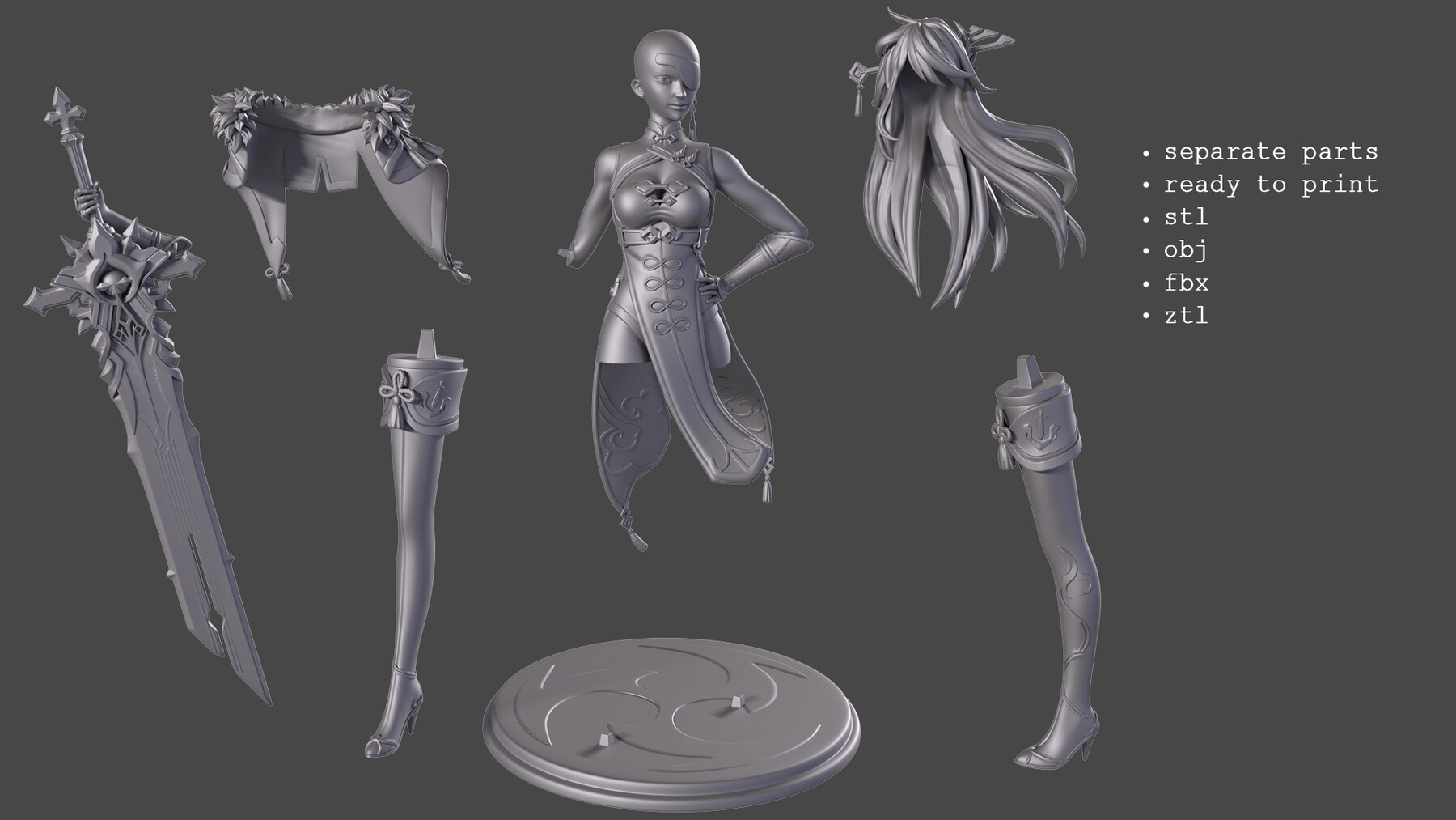 ArtStation - Genshin Impact Beidou printable figure | Resources