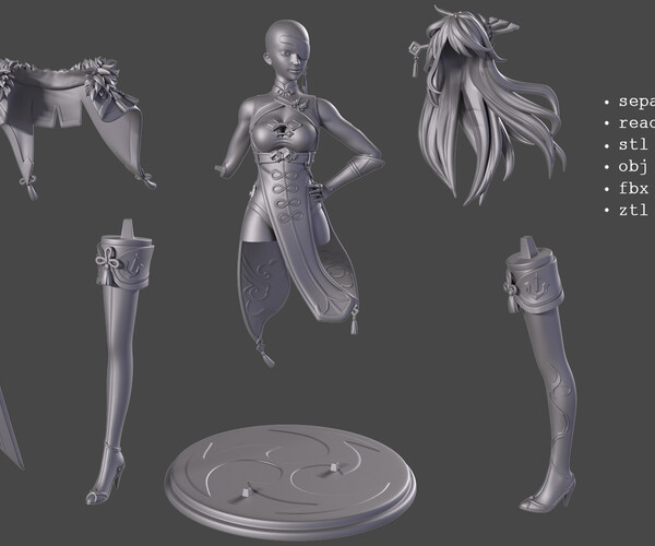 ArtStation - Genshin Impact Beidou printable figure | Resources