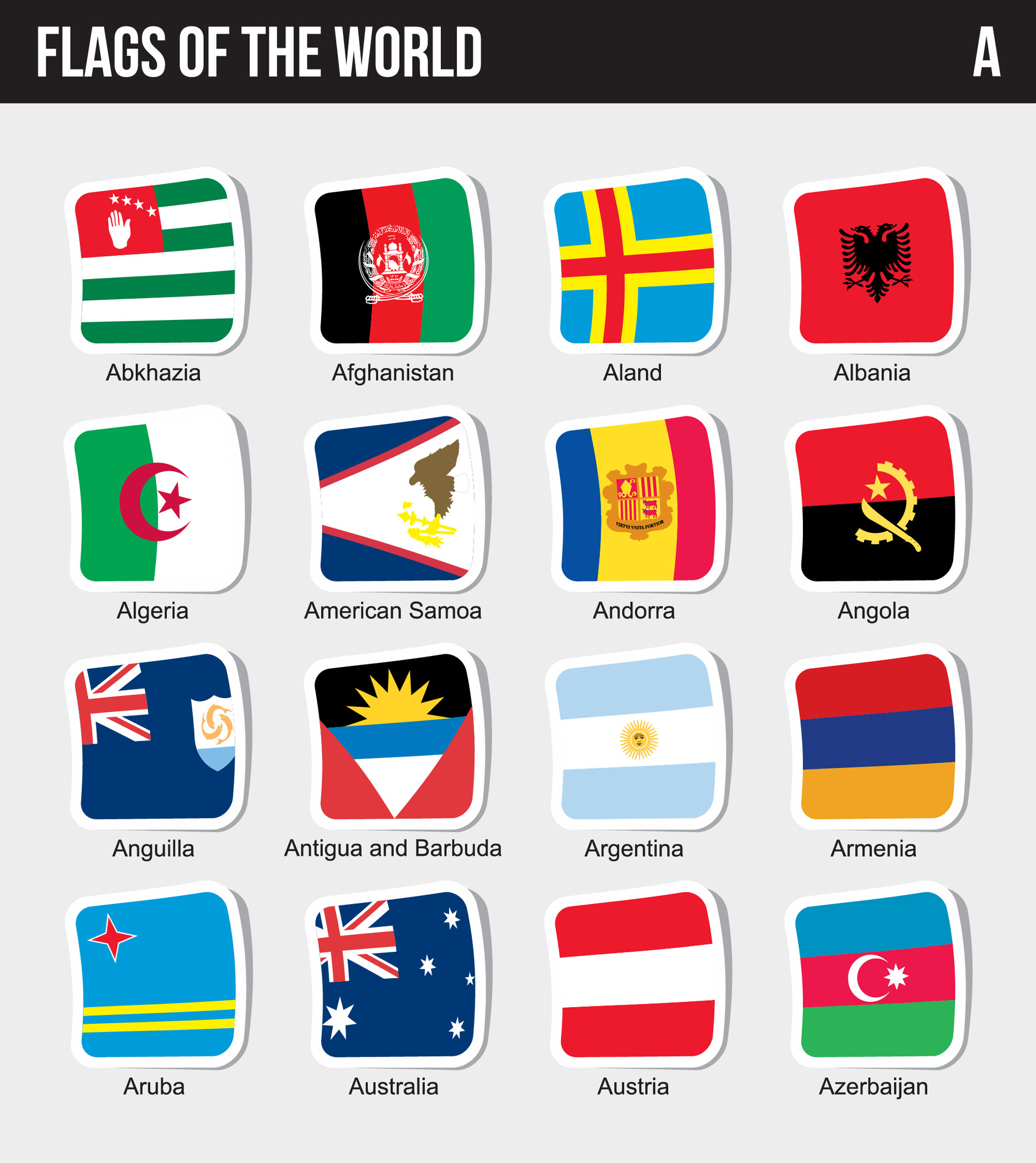 ArtStation - World flags stickers design . EPS Template File. | Artworks