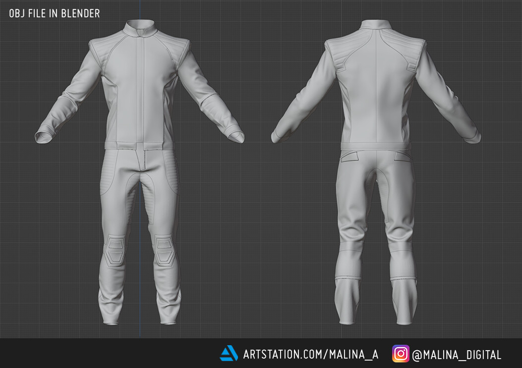 ArtStation - Men's outfit_027. Marvelous Designer/Clo3d + OBJ + Blend. Metahuman default body ...