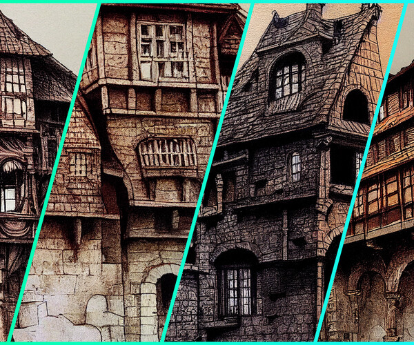 ArtStation - 100+ Medieval Building Referance Pack - Illustration ...