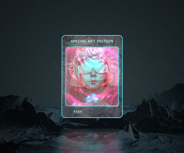 ArtStation - 3D NFT Card Template | Artworks