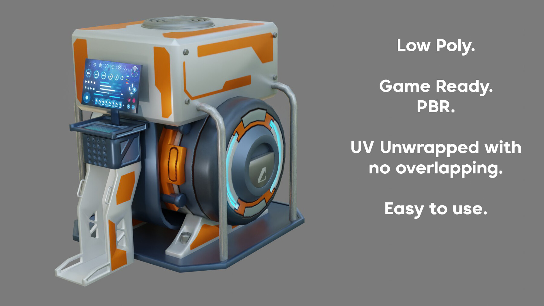 ArtStation - Sci-Fi Computer - Low Poly - Game Ready - PBR | Game Assets