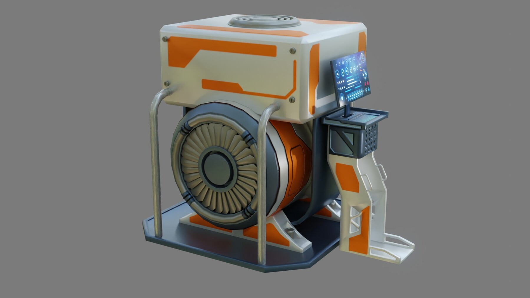 ArtStation - Sci-Fi Computer - Low Poly - Game Ready - PBR | Game Assets