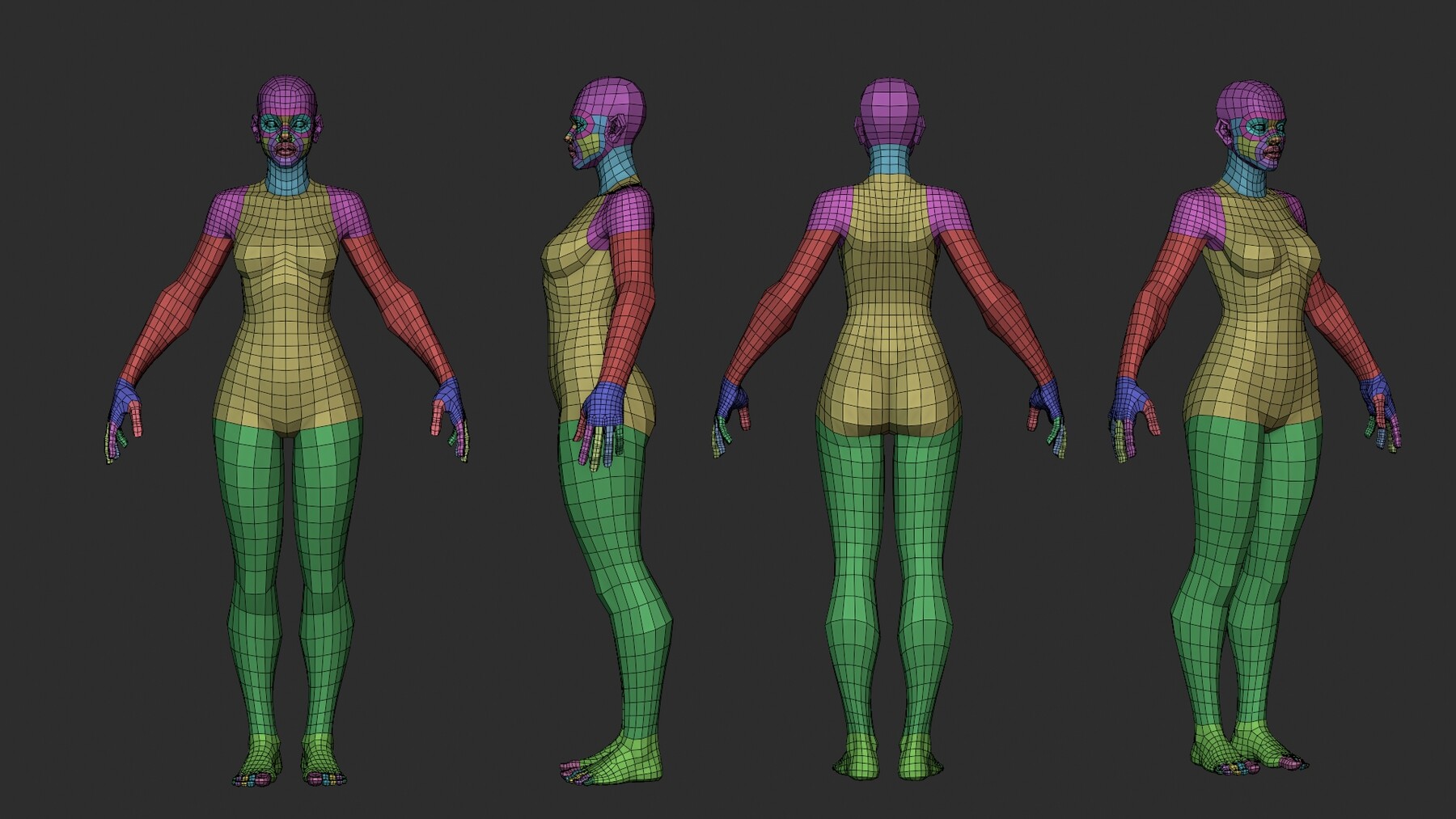 ArtStation - Stylized Lowpoly Female Basemesh | Resources