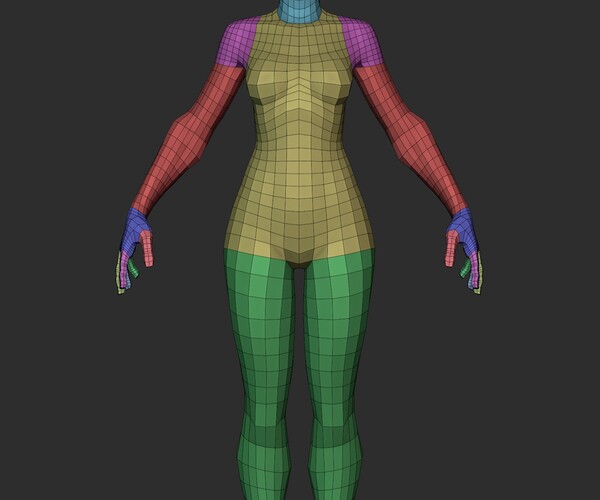 ArtStation - Stylized Lowpoly Female Basemesh | Resources