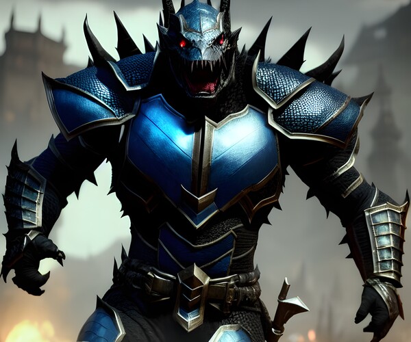 ArtStation - Reptiloid knight concept art | Artworks