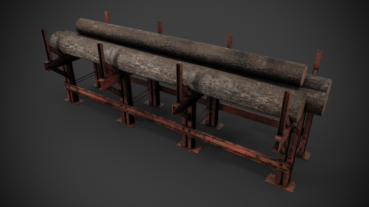 ArtStation - Industrial wood rack | Resources