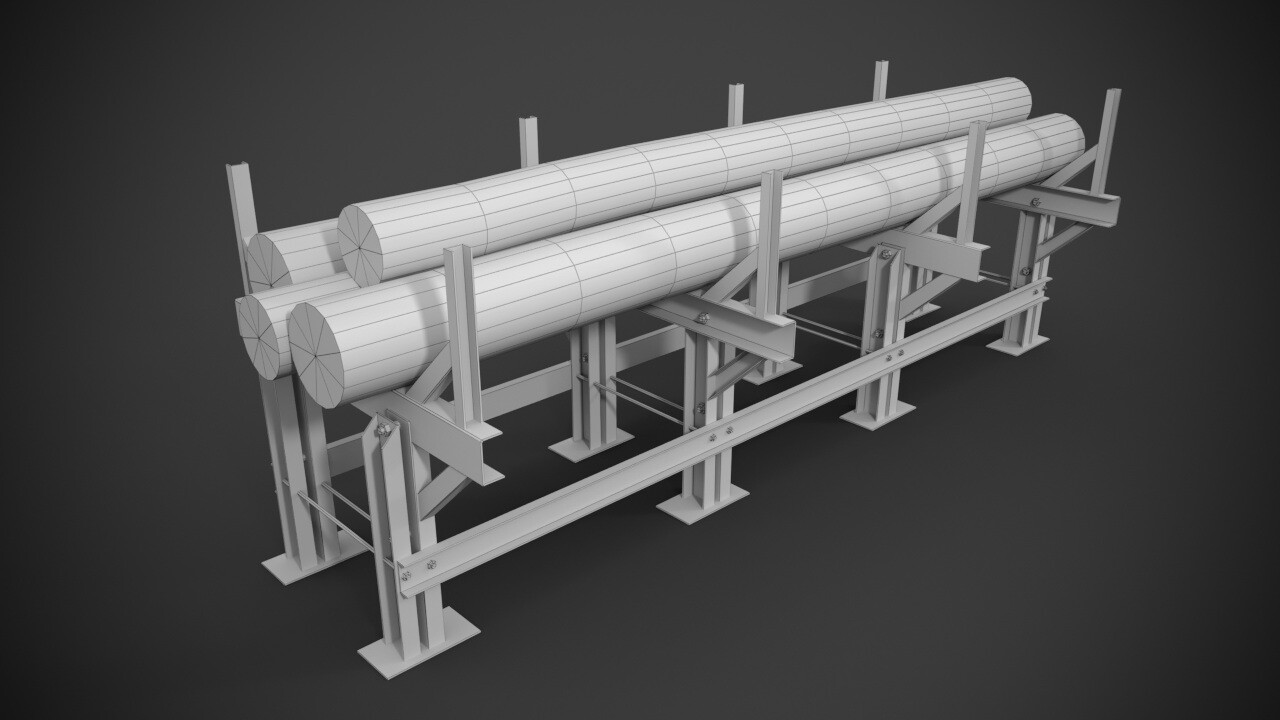 ArtStation - Industrial wood rack | Resources