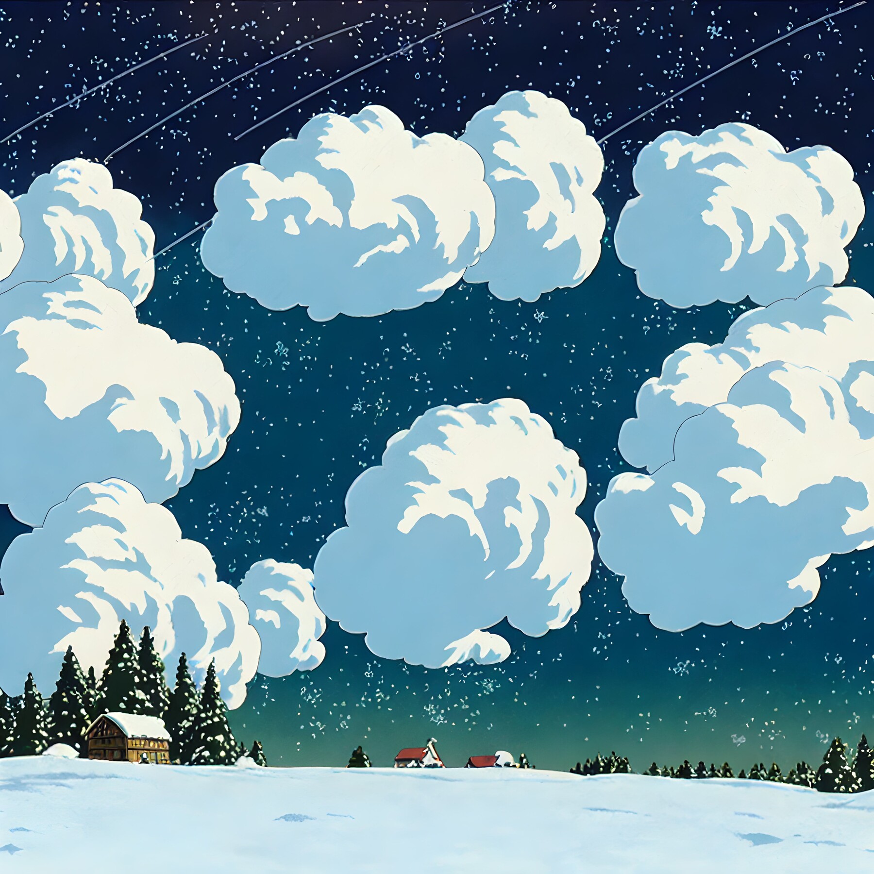 ArtStation - Snow and Clouds pixelart set | Artworks