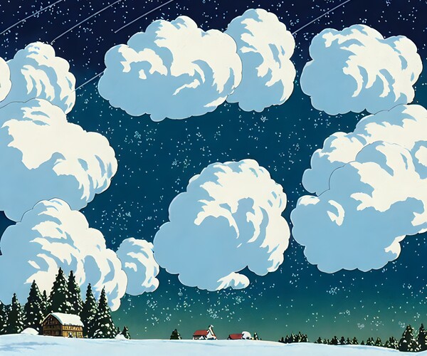 ArtStation - Snow and Clouds pixelart set | Artworks