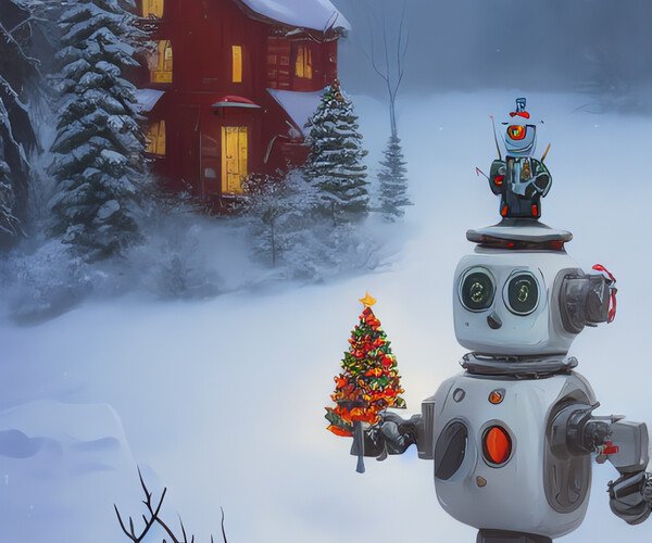ArtStation - Christmas robots 1 | Artworks