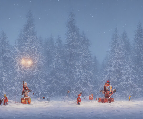 ArtStation - Christmas robots 2 | Artworks