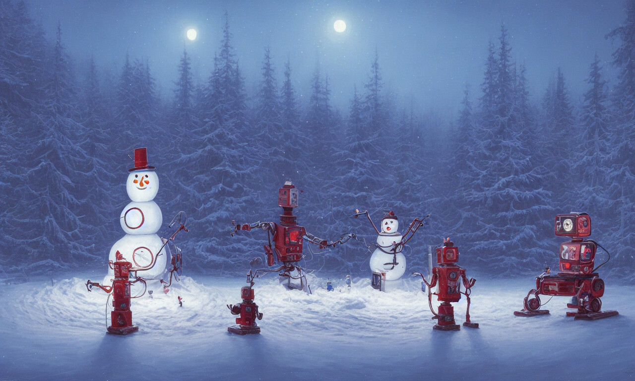 ArtStation - Christmas cards and robots pack | Artworks
