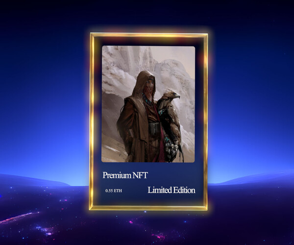 ArtStation - 3D NFT Card mockup | Artworks