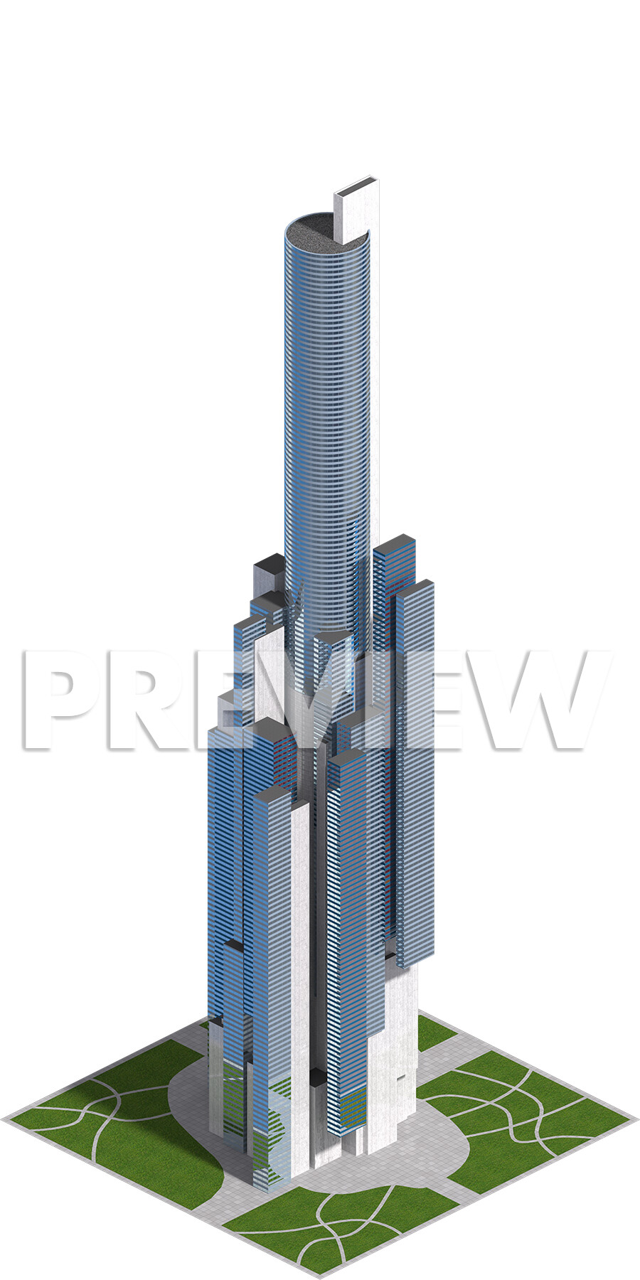 ArtStation - Architecture (Tile#0029, 1x1) – Dimetric Projection ...