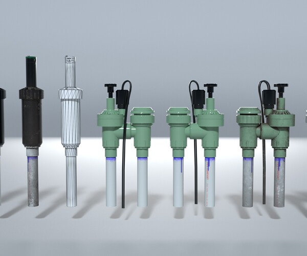 ArtStation - Automatic Sprinkler System Pack | Game Assets