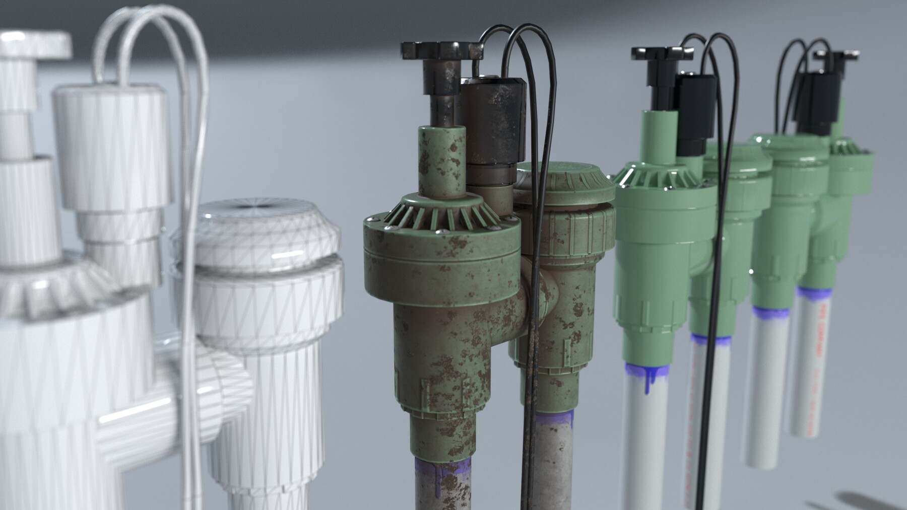 ArtStation - Automatic Sprinkler System Pack | Game Assets