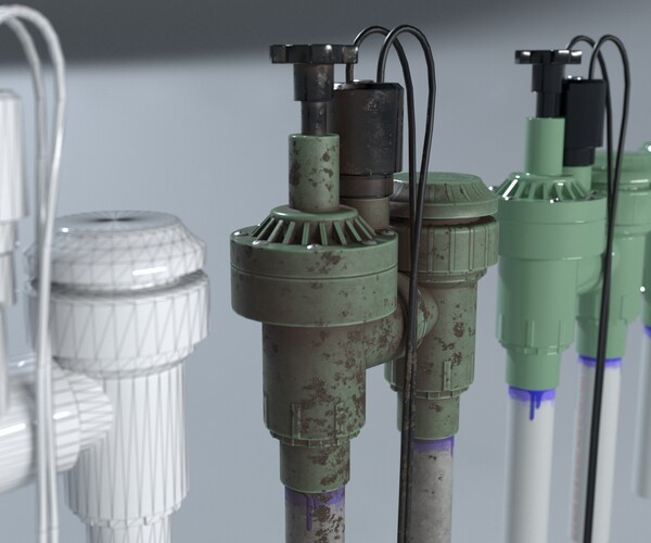 ArtStation - Automatic Sprinkler System Pack | Game Assets