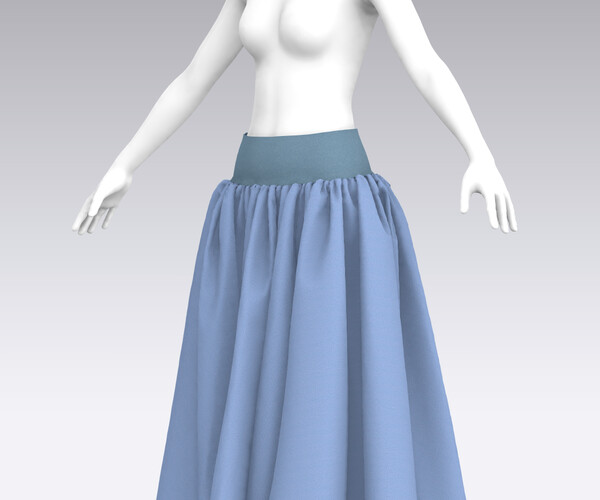 ArtStation - Skirt Outfits MD CLO 3D zprj project files 3D model | Game Assets