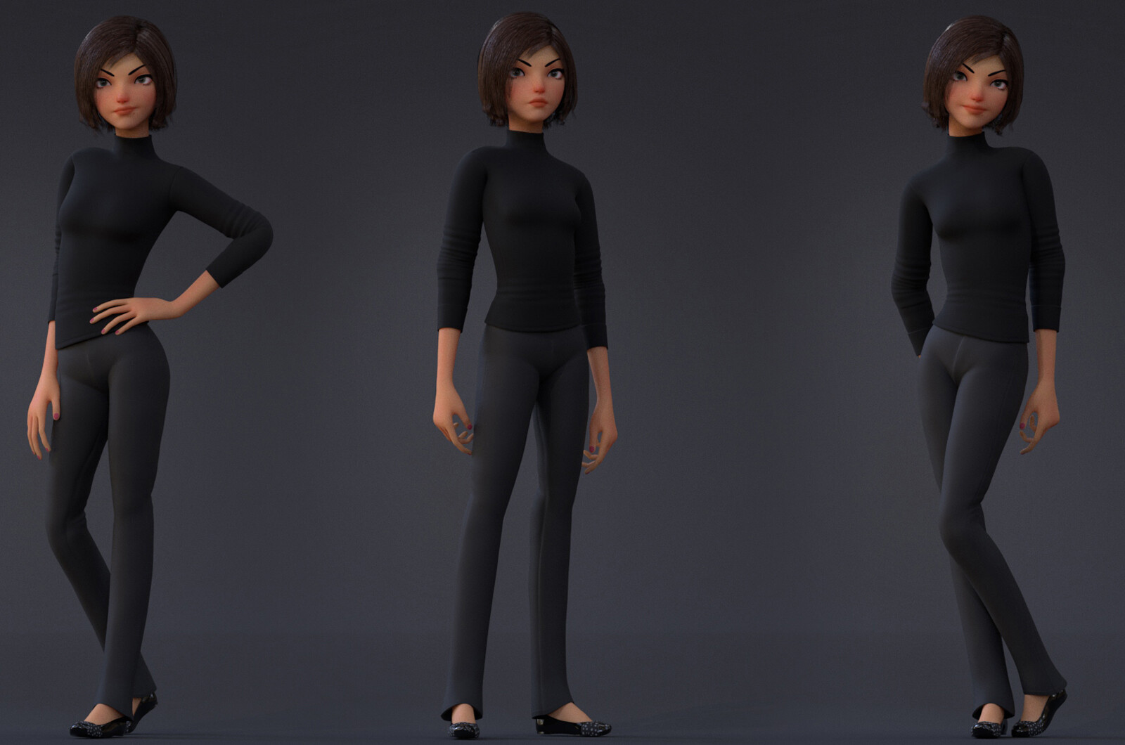 ArtStation - Violet Cartoon character with 2 outfit | Game Assets