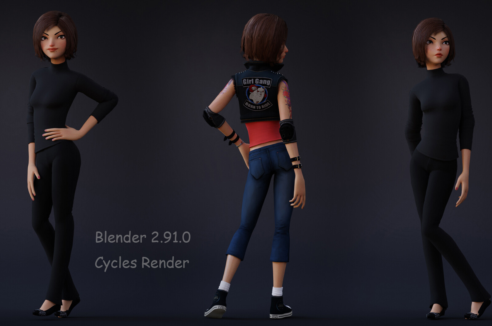 ArtStation - Violet Cartoon character with 2 outfit | Game Assets