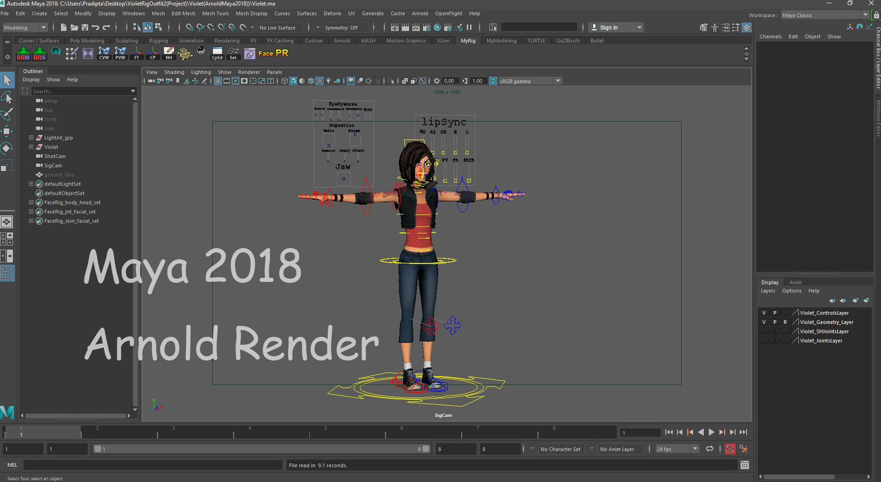 ArtStation - Violet Cartoon character with 2 outfit | Game Assets