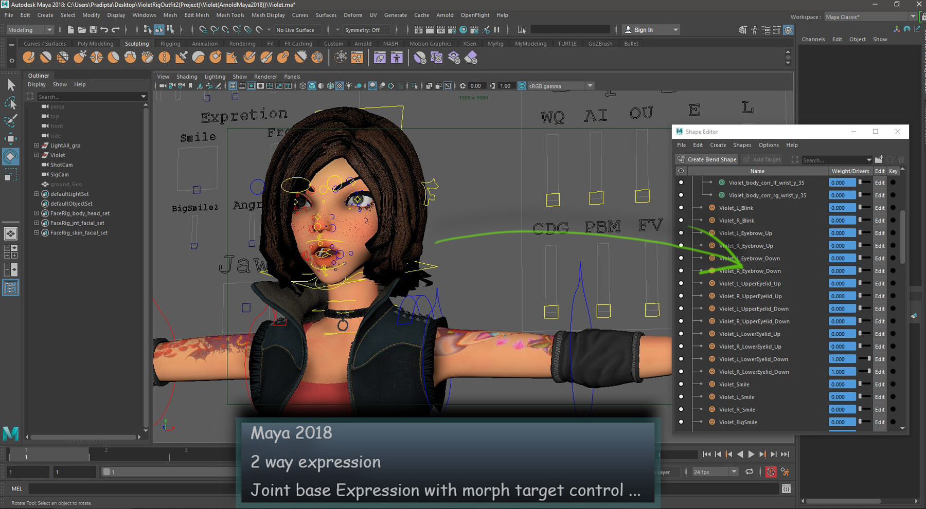 ArtStation - Violet Cartoon character with 2 outfit | Game Assets